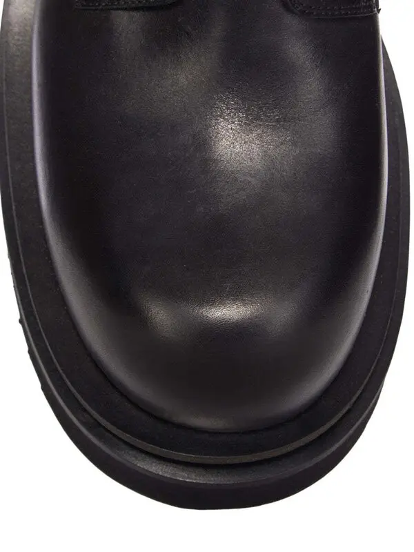 Rick Owens Round Toe Platform Biker Boots