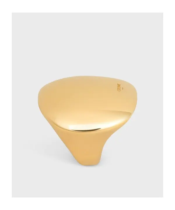 Celine Formes Abstraites Sphere Ring In Brass With Finish