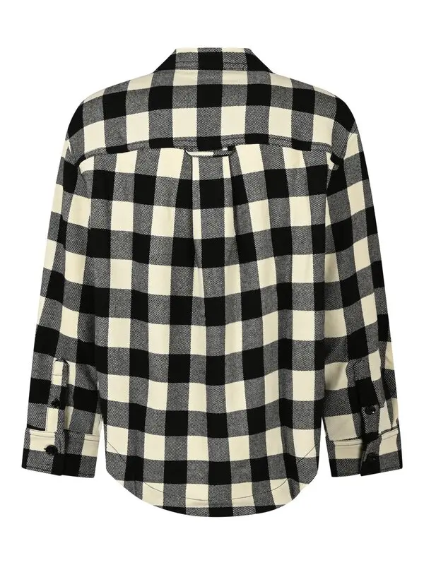 AMI Paris Wide Checkered Long-sleeve Overshirt