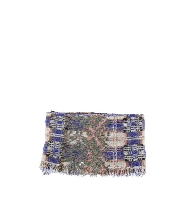 Dries Van Noten Teepee Checked Fringed Scarf - No