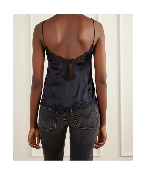Isabel Marant Étoile Amael Lace-trimmed Satin Camisole - Black