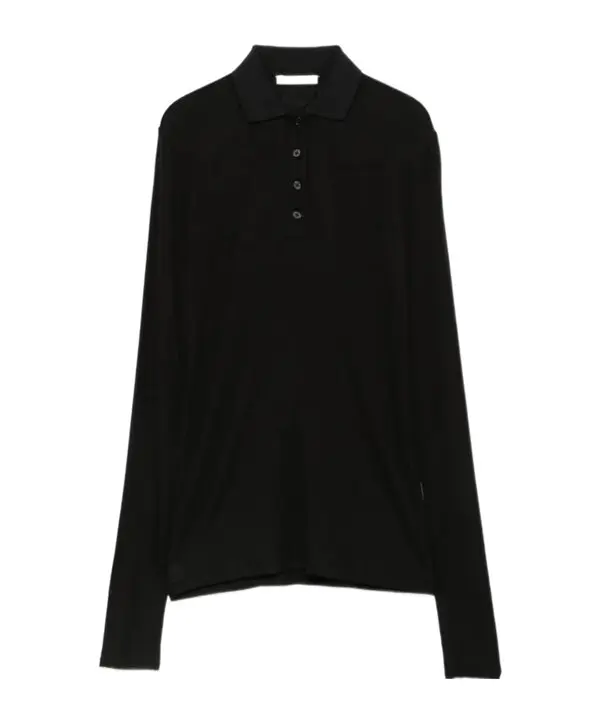 ENTIRE STUDIOS Long-sleeve Polo Shirt - Black