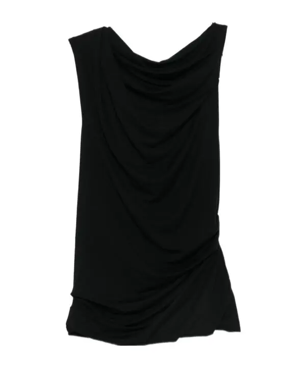 ENTIRE STUDIOS Draped Sleeveless Top - Black