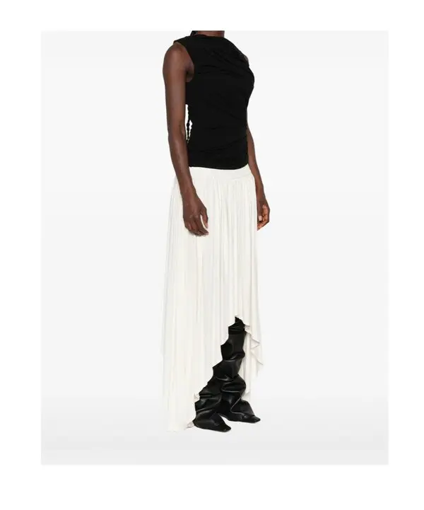 ENTIRE STUDIOS Draped Sleeveless Top - Black