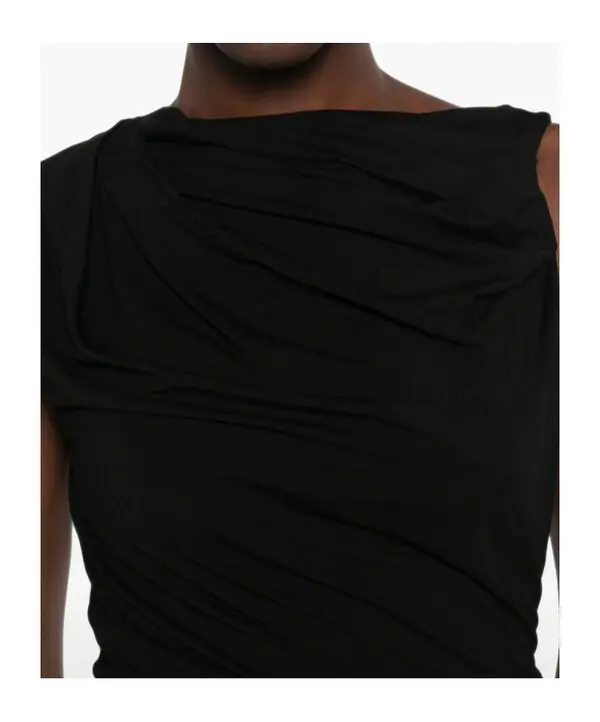 ENTIRE STUDIOS Draped Sleeveless Top - Black
