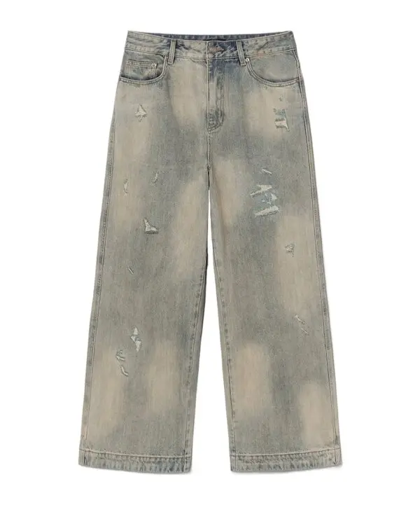 JUUN.J Distressed Wide-leg Jeans