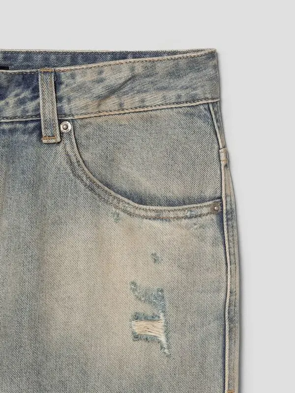 JUUN.J Distressed Wide-leg Jeans
