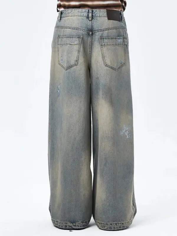 JUUN.J Distressed Wide-leg Jeans