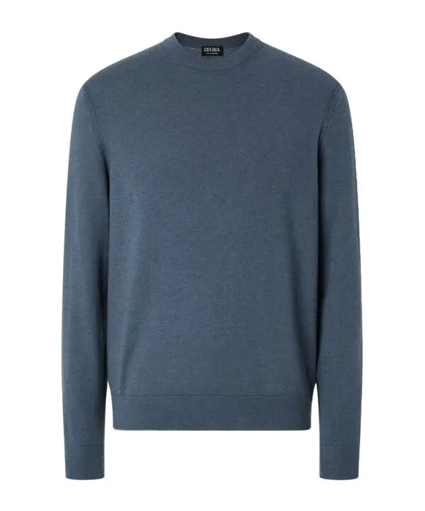 Zegna Oasi Cashmere Crewneck - Light Blue