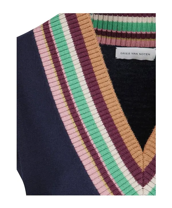 Dries Van Noten V-neck Wool Top