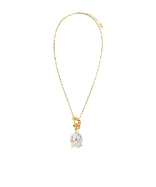Chloé Floral-print Ceramic Pendant Necklace - No