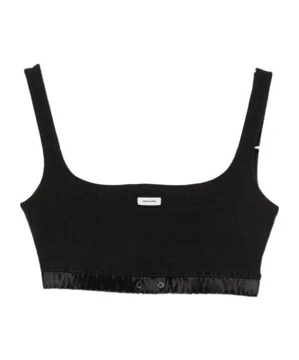 ENTIRE STUDIOS Logo-patch Cropped Top