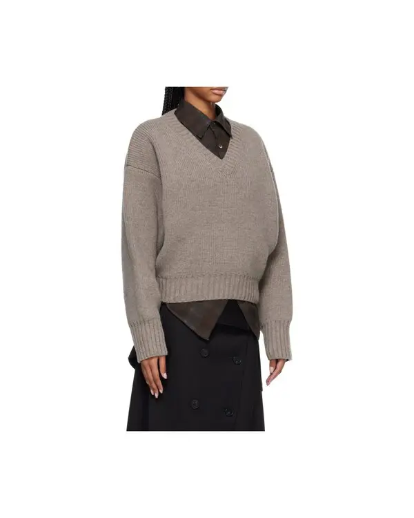 RÓHE Sculptural V-neck Knitted Jumper
