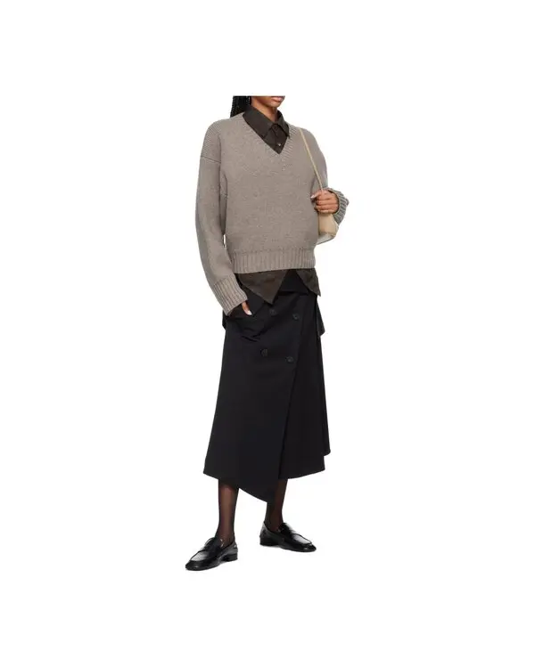 RÓHE Sculptural V-neck Knitted Jumper
