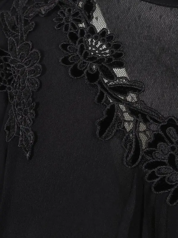 TWINSET Floral Embroidered Blouse