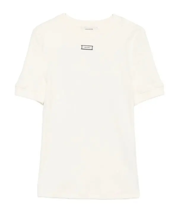 ENTIRE STUDIOS Crew-neck Logo T-shirt - Ivory