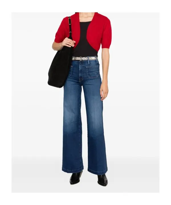 TWINSET Short-sleeve Cropped Cardigan - Red