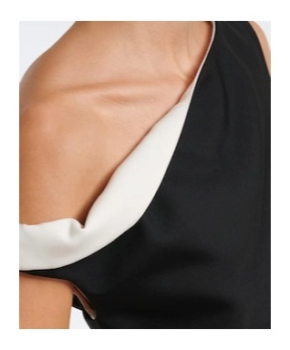 RÓHE Paneled One-shoulder Wool-blend Midi Dress