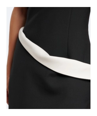 RÓHE Paneled One-shoulder Wool-blend Midi Dress