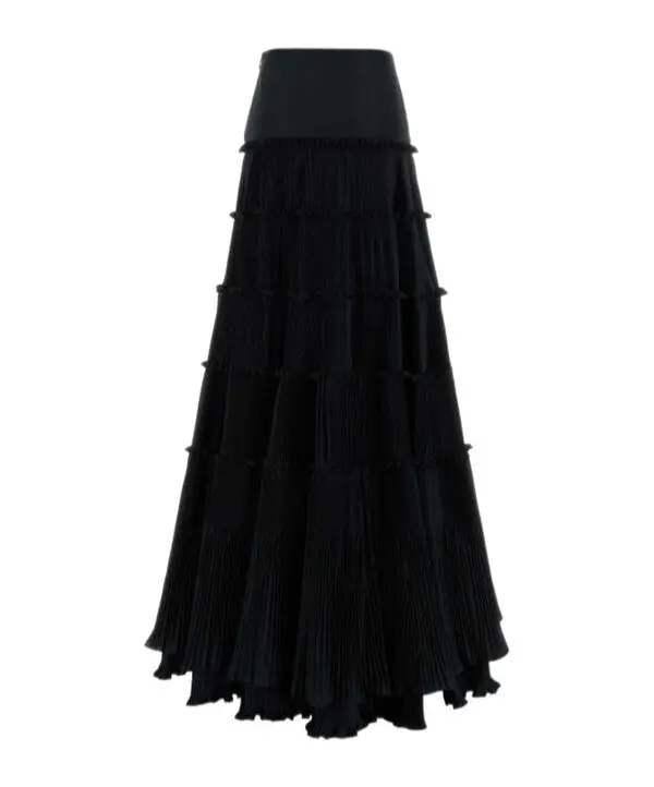 Blumarine Tiered Pleated Skirt