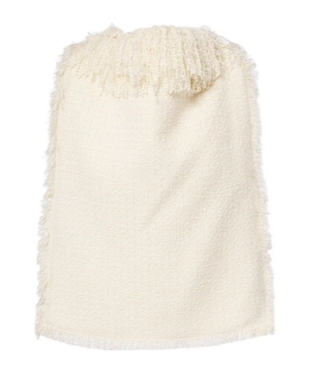 RÓHE Fringed Bouclé Top