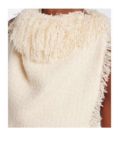 RÓHE Fringed Bouclé Top