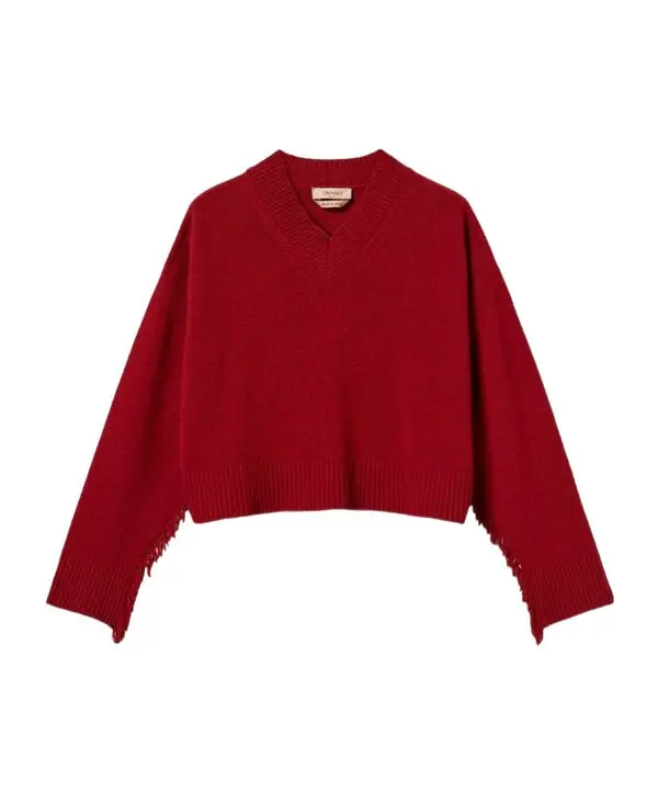 TWINSET Wool Blend Jumper With Fringes