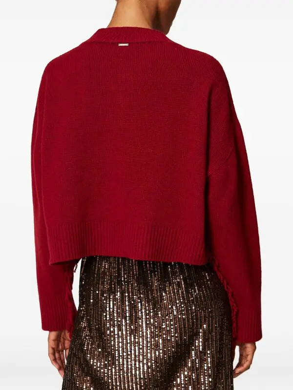 TWINSET Wool Blend Jumper With Fringes