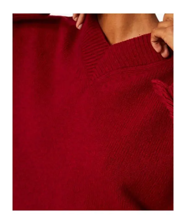 TWINSET Wool Blend Jumper With Fringes
