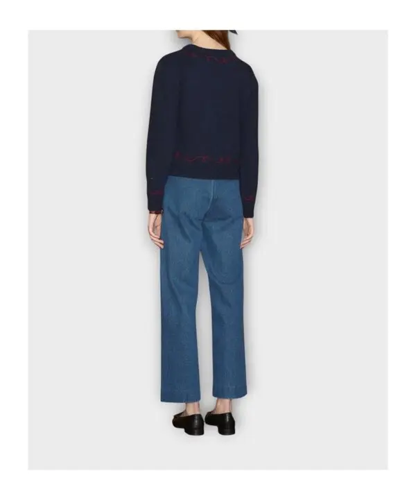 BODE Long-sleeve Knit Top - Navy