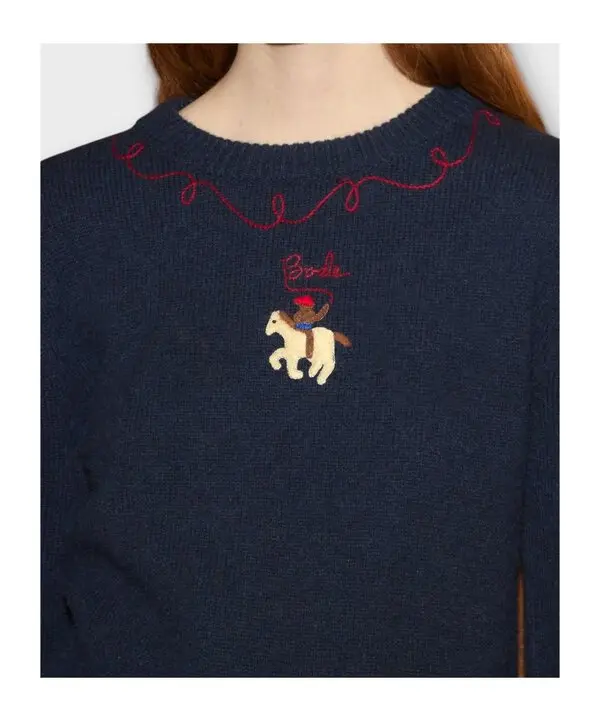BODE Long-sleeve Knit Top - Navy