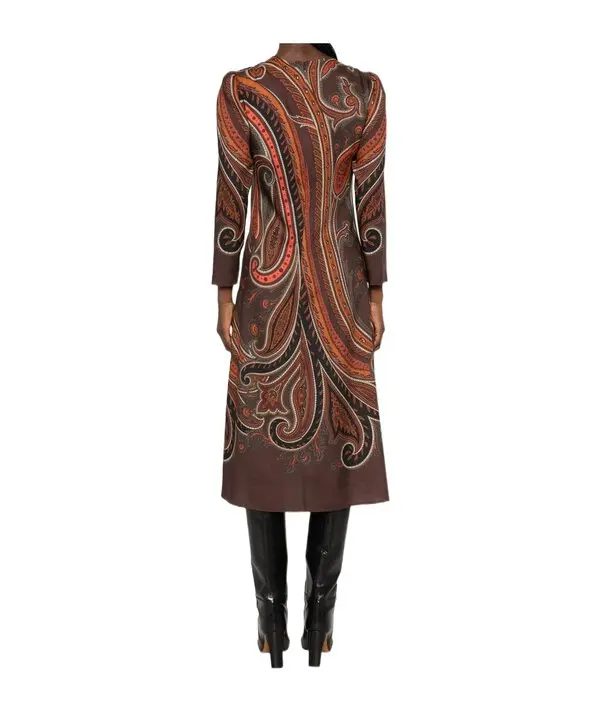 Etro Paisley-print Long-sleeve Dress - No