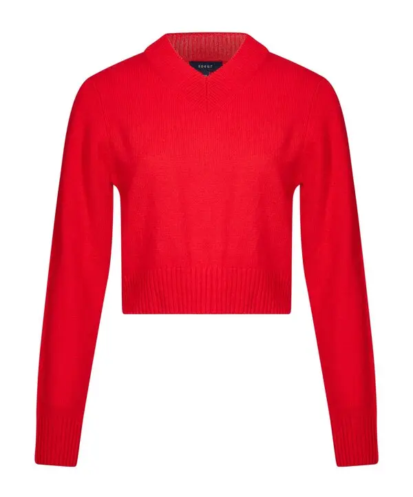 Soeur V-neck Cropped Knit Sweater