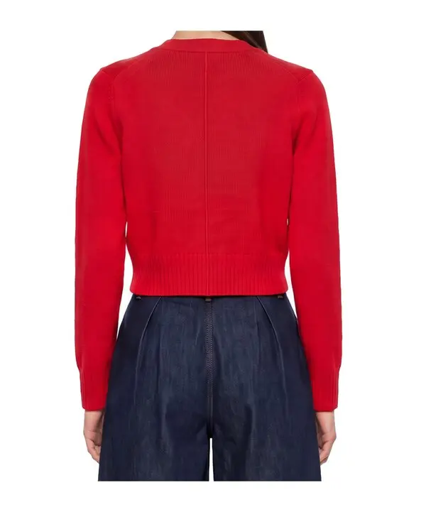 Soeur V-neck Cropped Knit Sweater