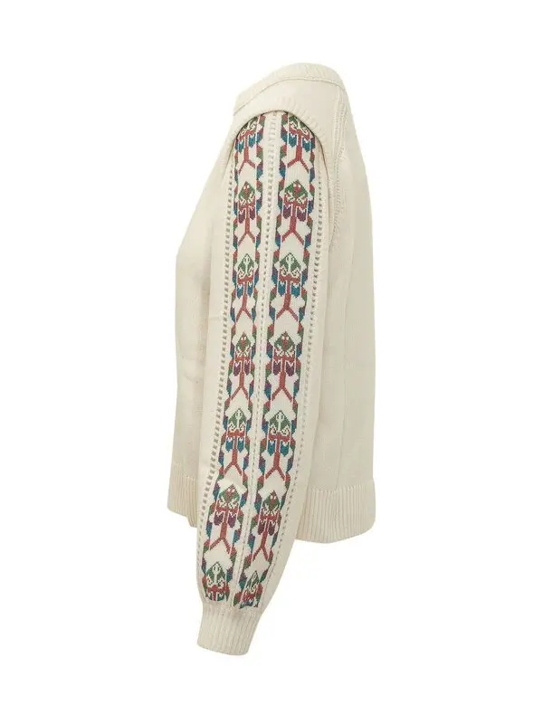 Ba&sh Elda Patterned Sleeve Knitted Sweater - No