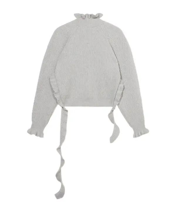Blumarine Wool Cardigan With Ruching And Flounced Detailing