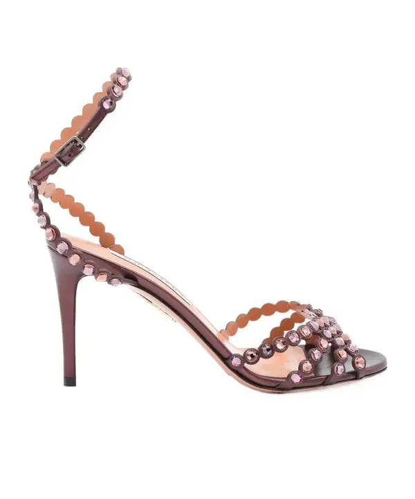 AQUAZZURA Tequila Crystal-embellished Heel Sandals