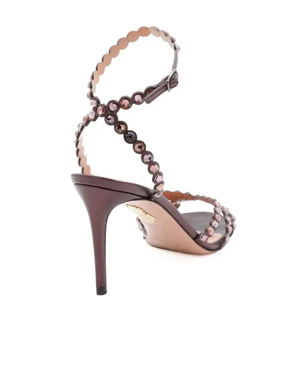 AQUAZZURA Tequila Crystal-embellished Heel Sandals