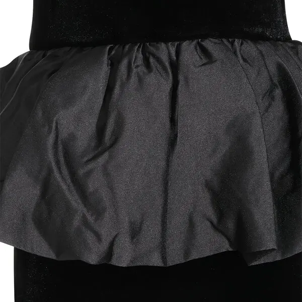 SELF-PORTRAIT Puff-sleeve Peplum Dress