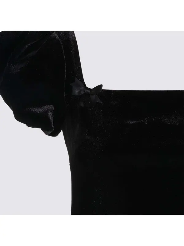 SELF-PORTRAIT Puff-sleeve Peplum Dress