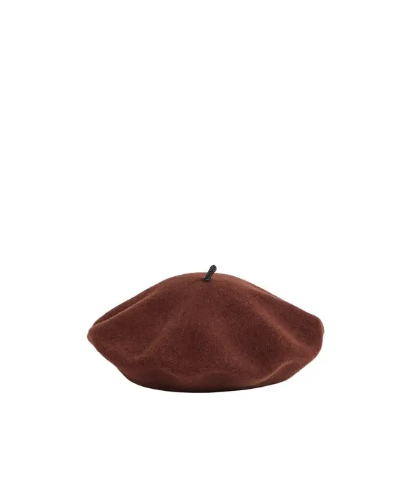 Brunello Cucinelli Wool Felt Beret With Monili