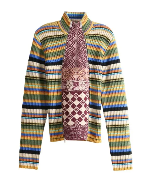Dries Van Noten Ribbed Cardigan - Nude