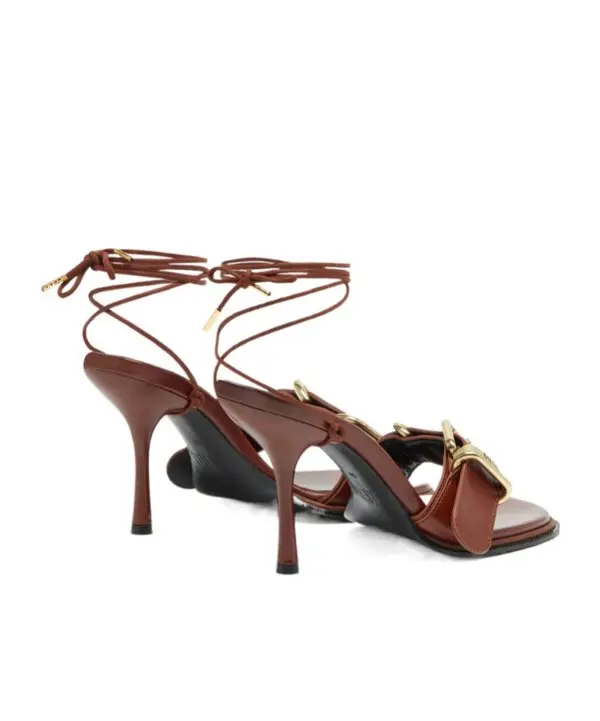 DIESEL® D-cocco Ankle-wrap Sandals In Leather