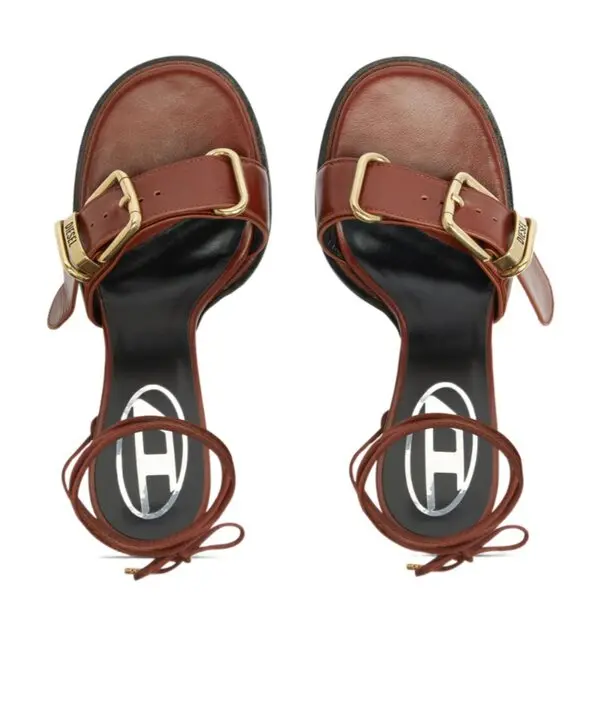 DIESEL® D-cocco Ankle-wrap Sandals In Leather