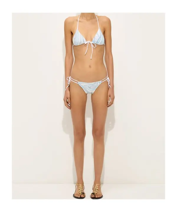 Emilio Pucci Marmo-print Bikini Top