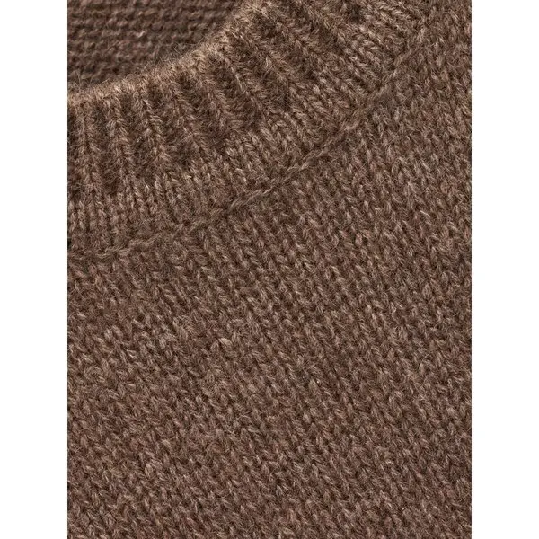 Ba&sh Side Zip Crew Neck Knit Sweater