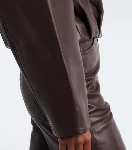 ROTATE BY BIRGER CHRISTENSEN Cropped Leather Jacket