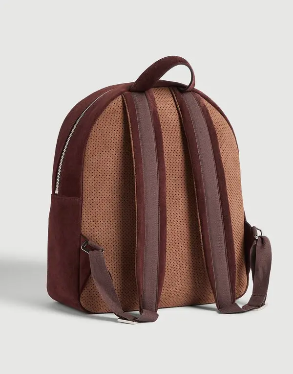 Brunello Cucinelli Suede And Techno Cotton Backpack