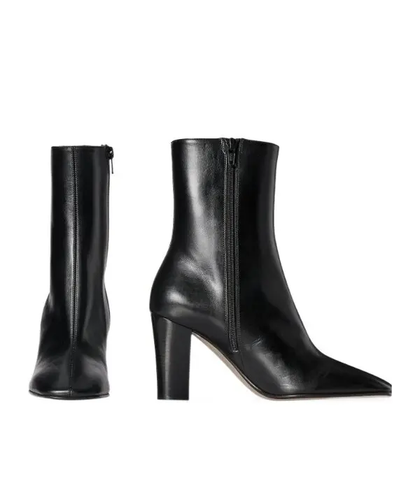 THE ROW Square-toe Mid-heel Ankle Boots