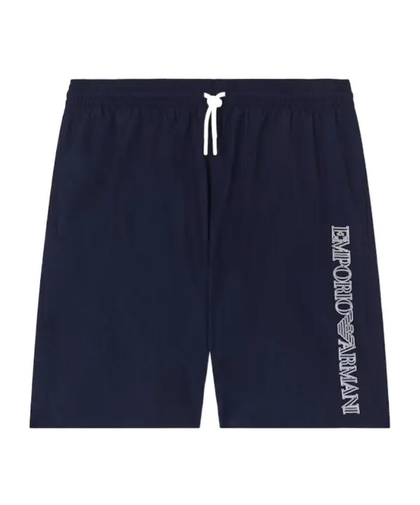 Emporio Armani Bermuda Shorts With Stitched Logo Embroidery